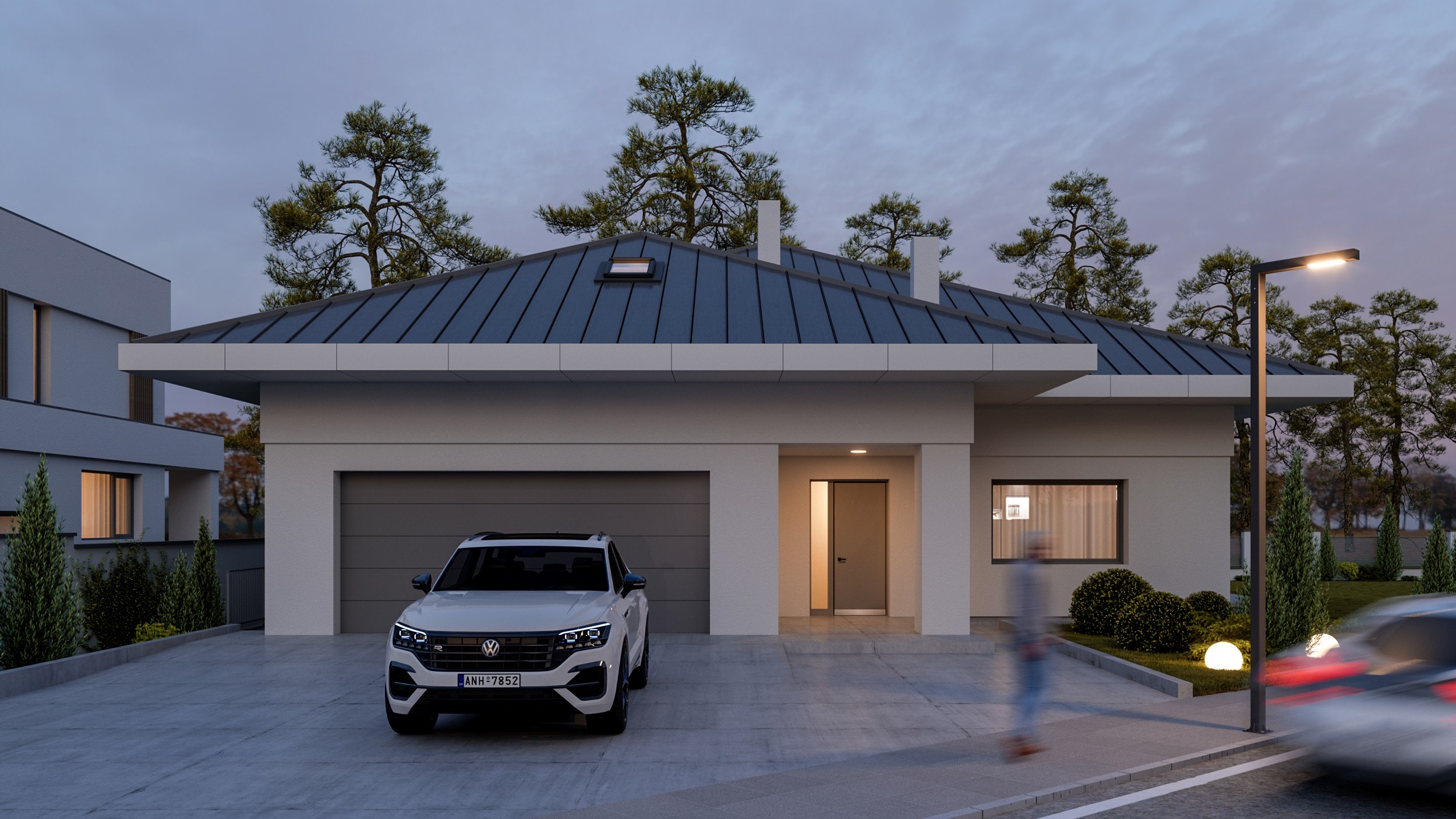 Proiect casa subsol, parter, mansarda · MF Arhitect